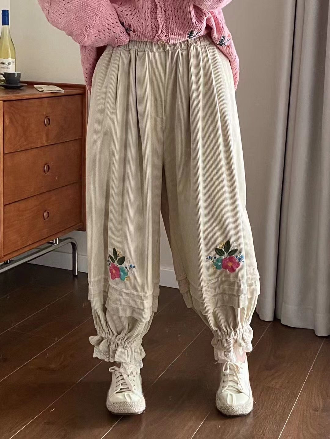 Lace Hem Embroidered Bloomers– The Cottagecore