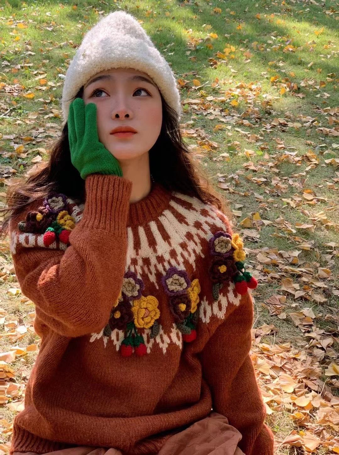 Hand Crocheted Cozy Sweater– The Cottagecore