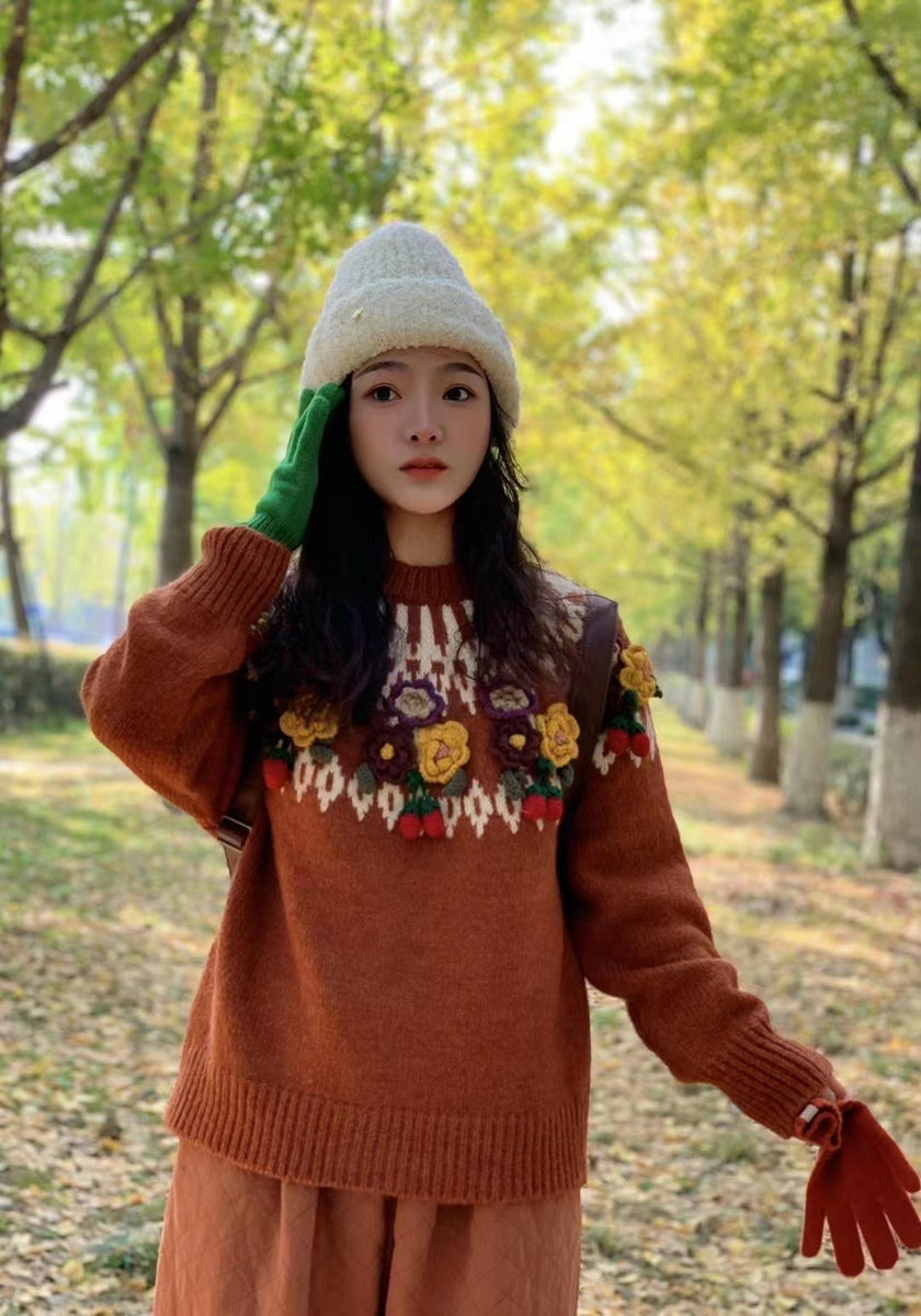 Hand Crocheted Cozy Sweater– The Cottagecore