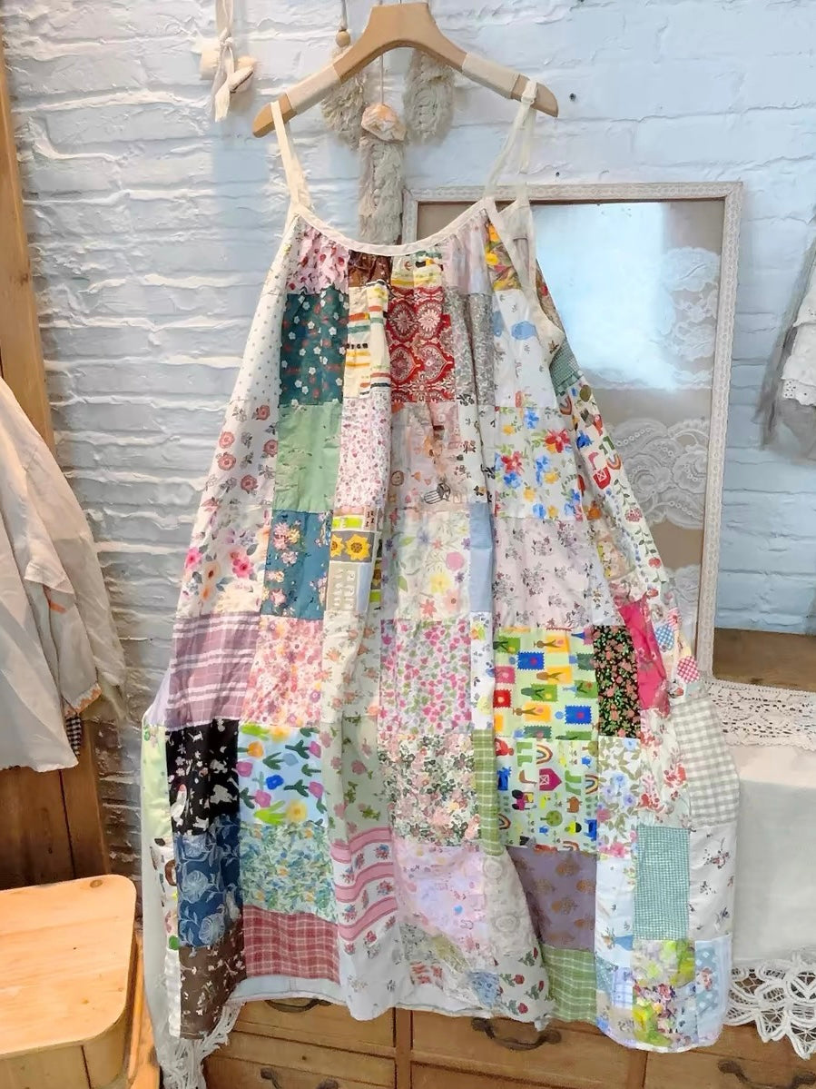Forest Girl Unique Patchwork Dress Slip– The Cottagecore