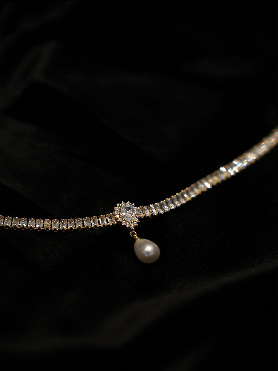 Royal Rhinestone Pearl Necklace– The Cottagecore