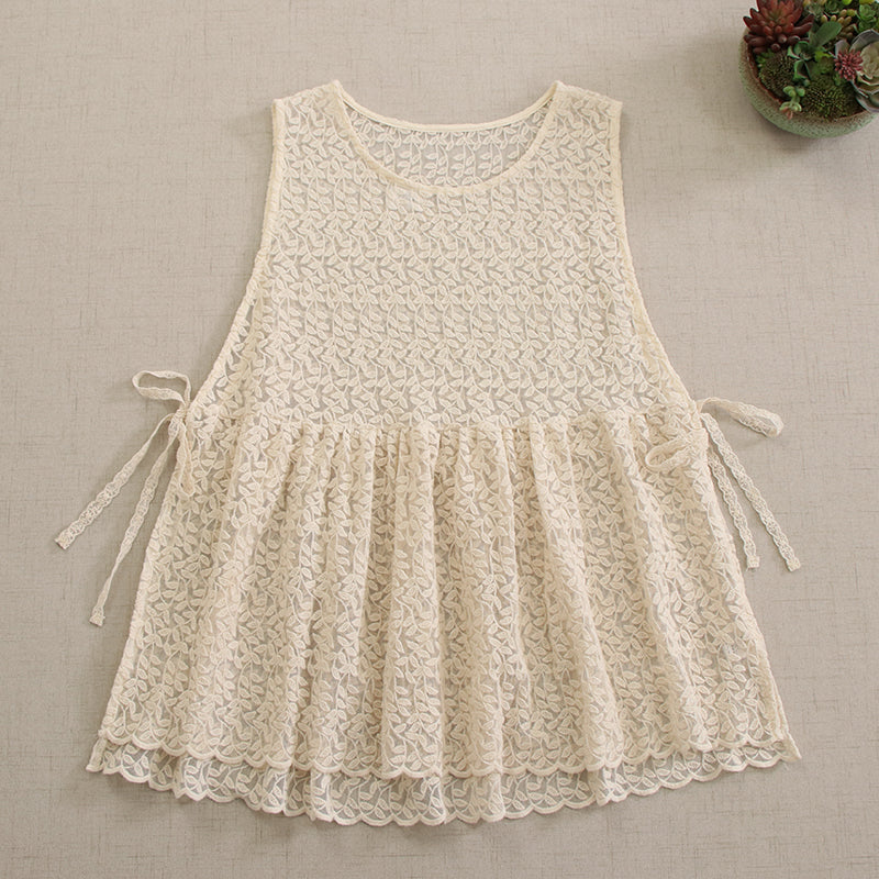 Sheer Embroidered Lace Vest– The Cottagecore