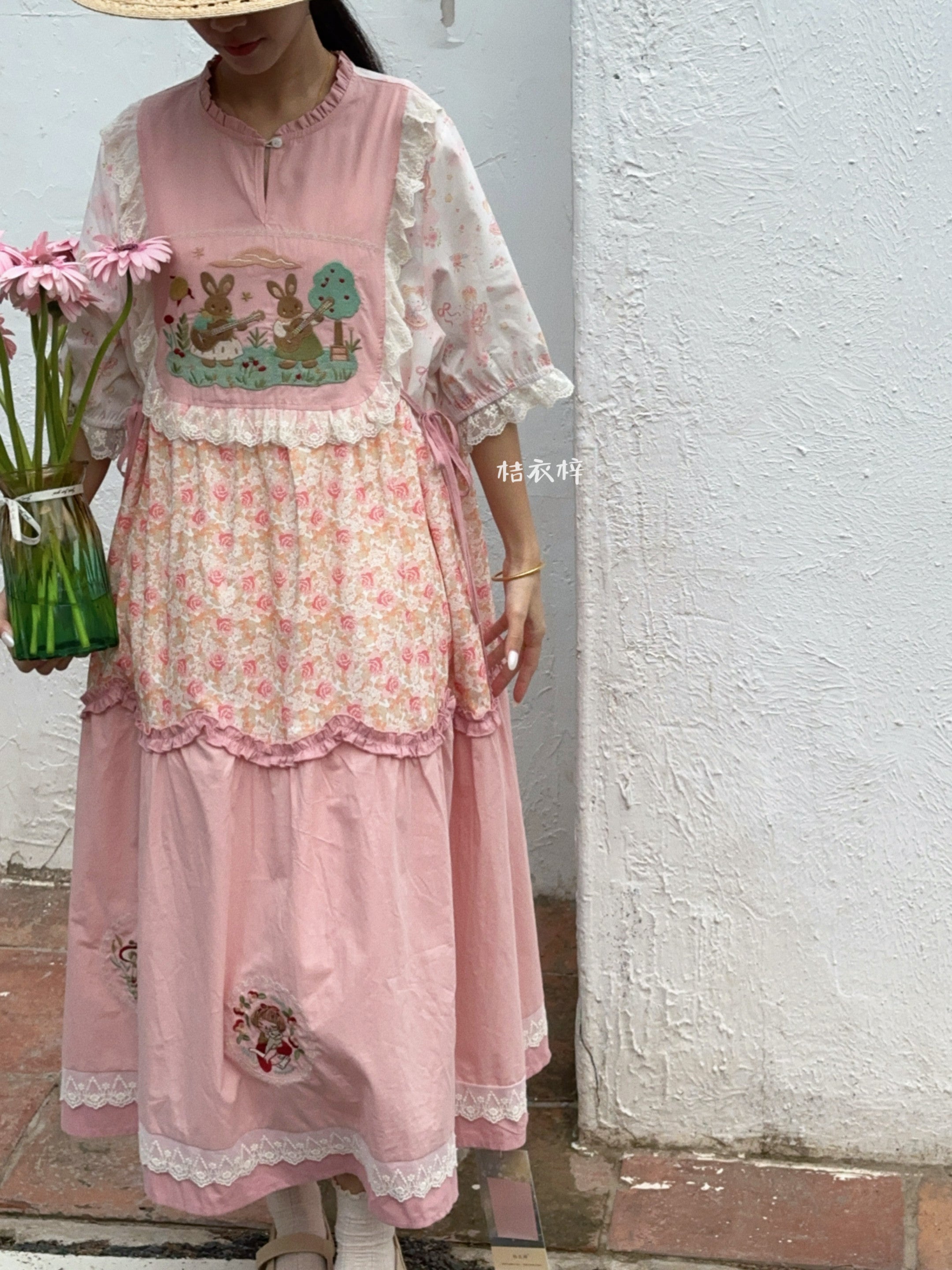 Cute Animal Embroidered Dress– The Cottagecore