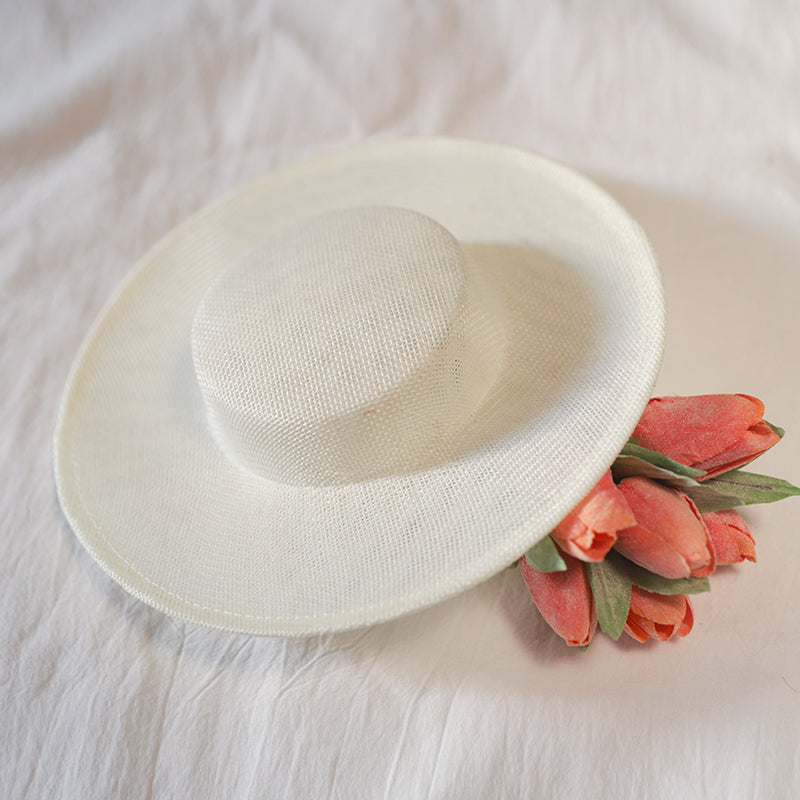 Simple Straw Flat Fascinator Hat– The Cottagecore