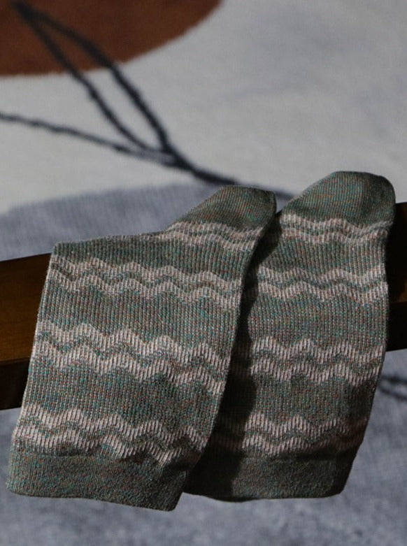 Vintage Wave Pattern Socks– The Cottagecore