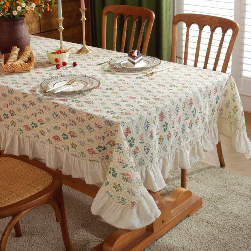 Rustic Ruffled Square/ Rectangle Tablecloth– The Cottagecore