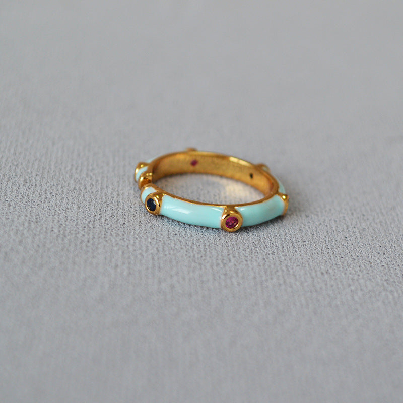 Enamel Open Rings– The Cottagecore