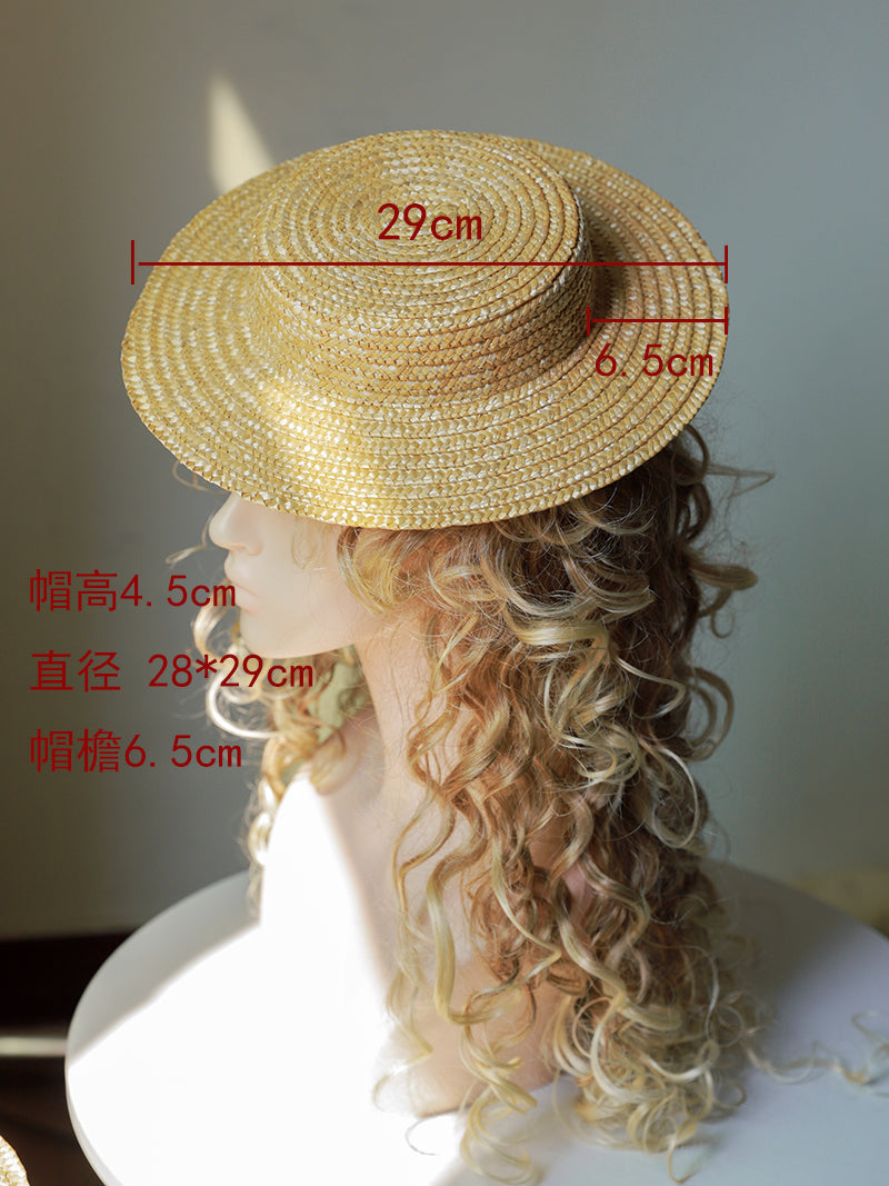 Simple Straw Flat Sun Hat– The Cottagecore