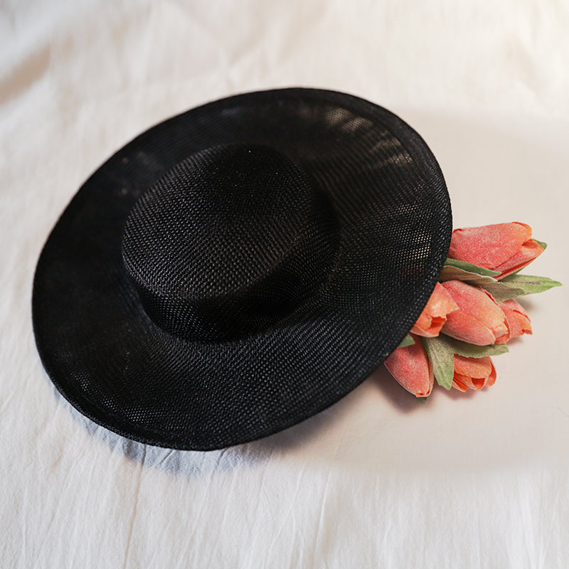 Simple Straw Flat Fascinator Hat– The Cottagecore