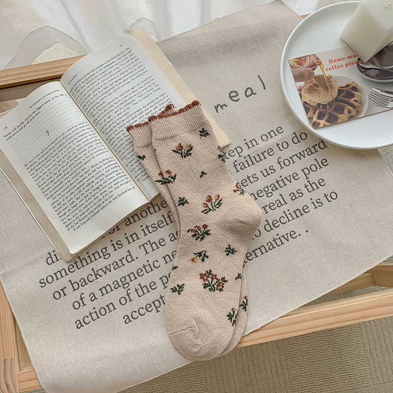 Winter Cottagecore Floral Socks– The Cottagecore