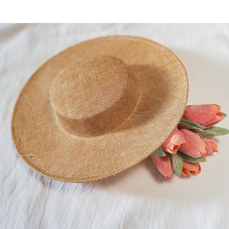 Simple Straw Flat Fascinator Hat– The Cottagecore