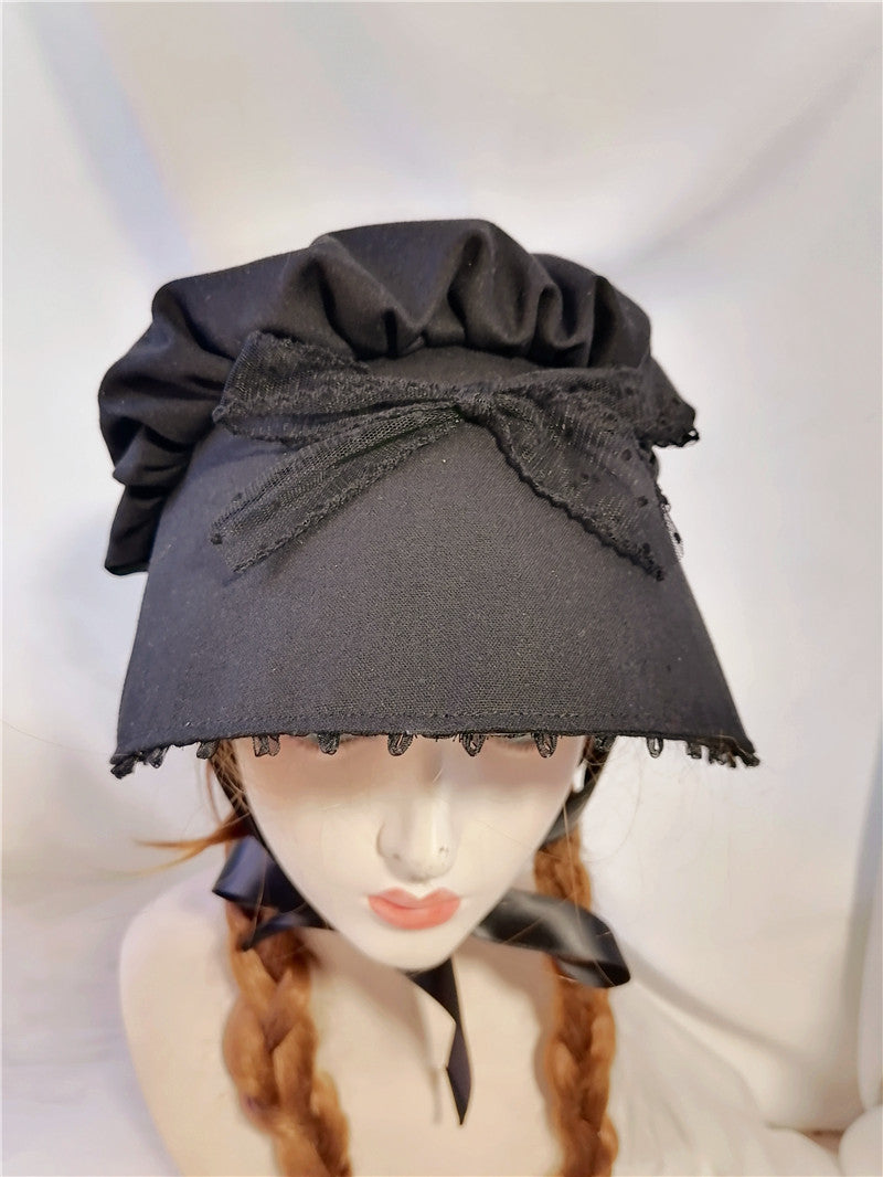 Black Colonial Bonnet Hat– The Cottagecore