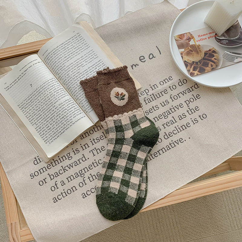 Winter Cottagecore Floral Socks– The Cottagecore
