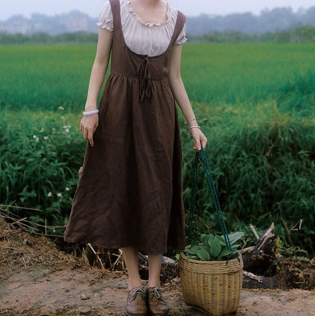 Cottage Core Farmcore Overall Dress Set– The Cottagecore