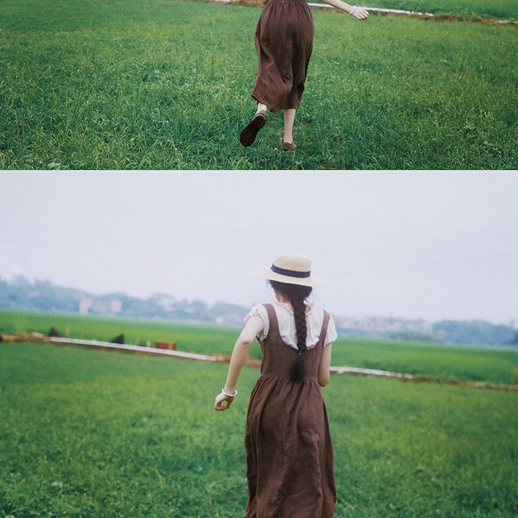 Cottage Core Farmcore Overall Dress Set– The Cottagecore