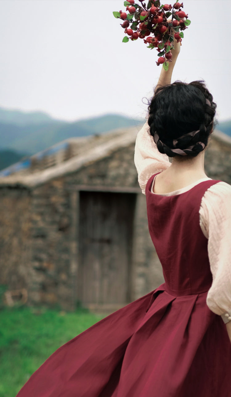 Cottagecore Embroidered Overall Dress– The Cottagecore