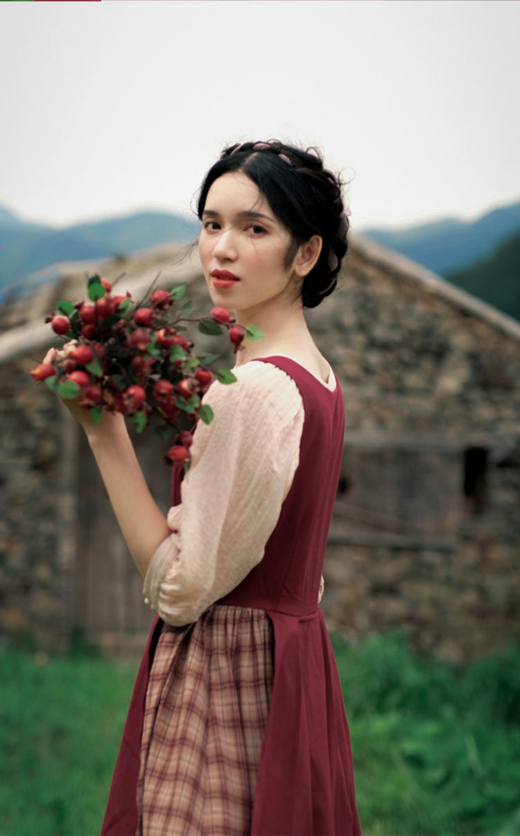 Cottagecore Embroidered Overall Dress– The Cottagecore