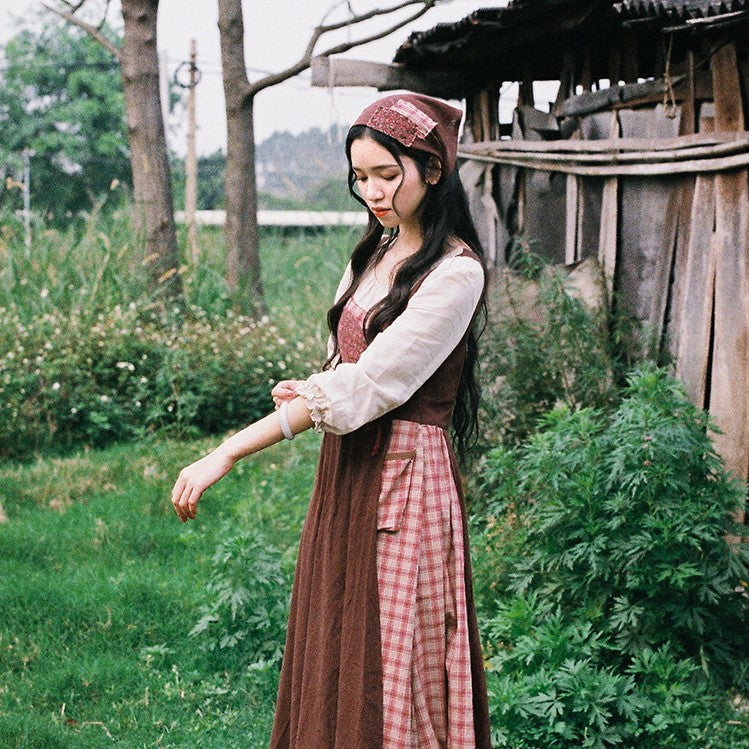 Countrycore Cinderella Patchwork Dress + Babushka– The Cottagecore