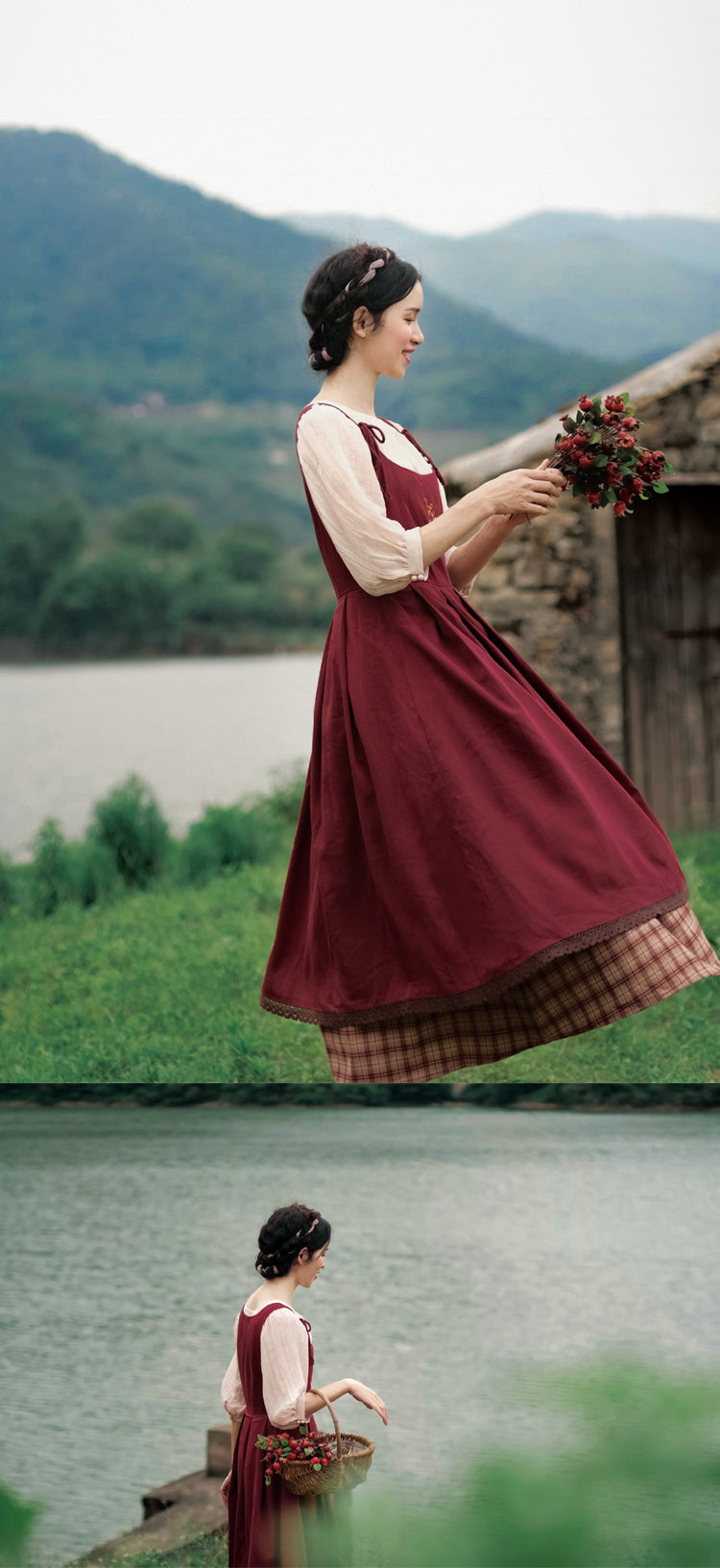 Cottagecore Embroidered Overall Dress– The Cottagecore