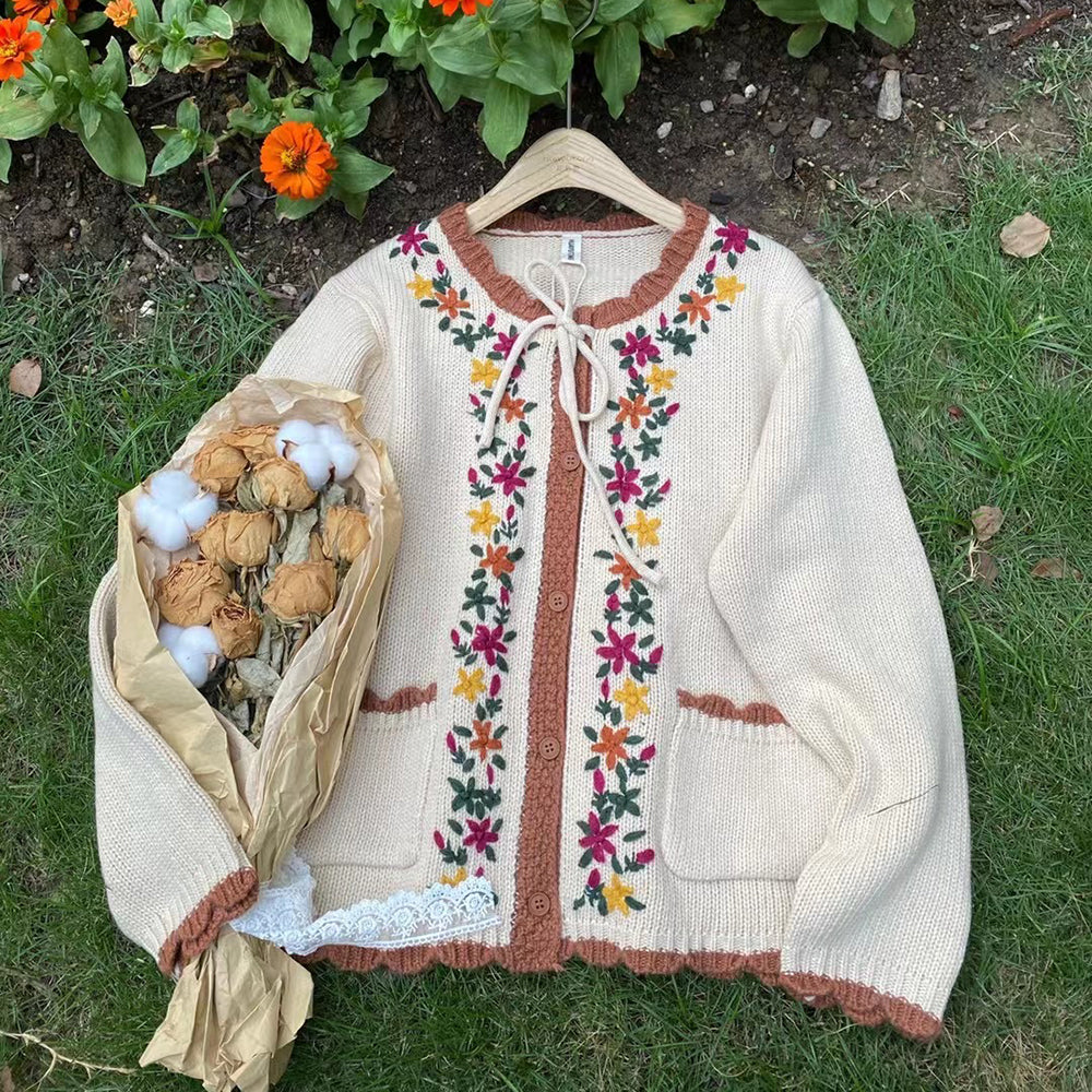 Cottagecore Embroidered Cardigan– The Cottagecore