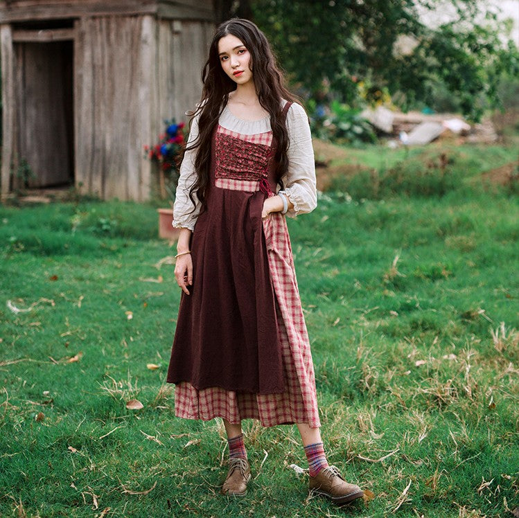 Countrycore Cinderella Patchwork Dress + Babushka– The Cottagecore