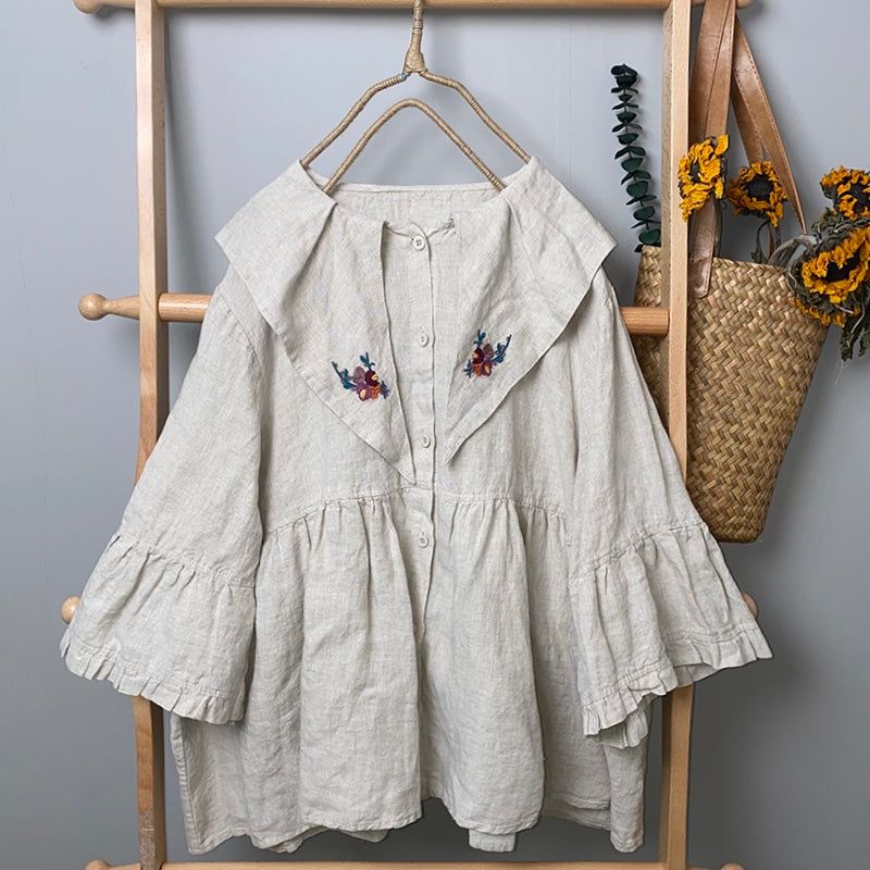 Linen Flared Top– The Cottagecore