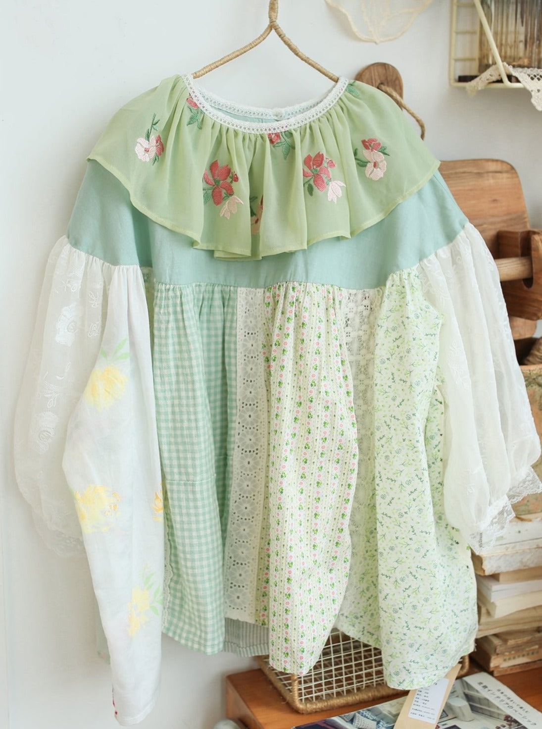 Naturecore Embroidered Patchwork Shirt– The Cottagecore