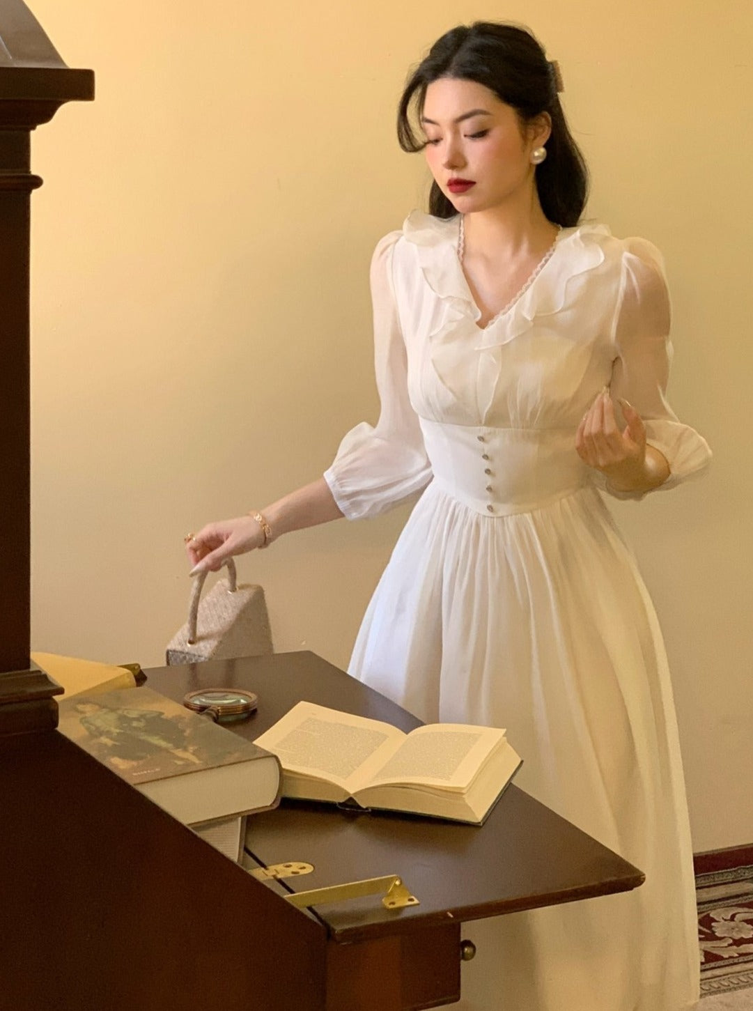 Princess Fairycore Ruffle Collar Dress– The Cottagecore
