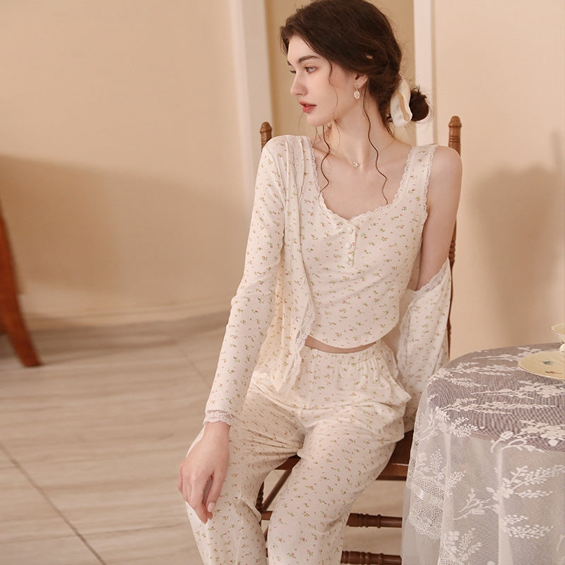 Cute Floral Print 3pcs Set Loungewear– The Cottagecore