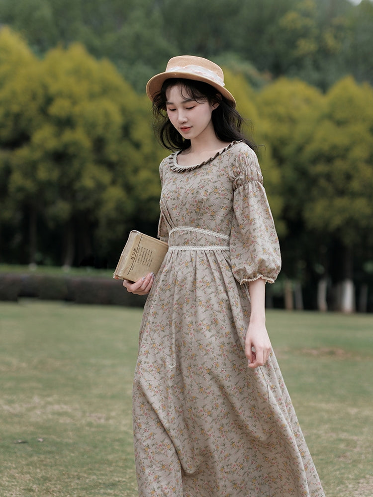 Anne Vintage Floral Dress– The Cottagecore