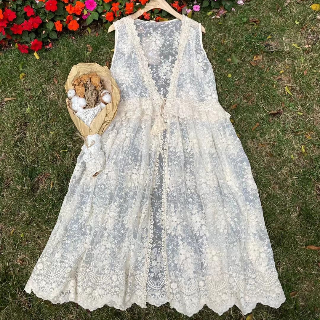 Lace Long Vest– The Cottagecore