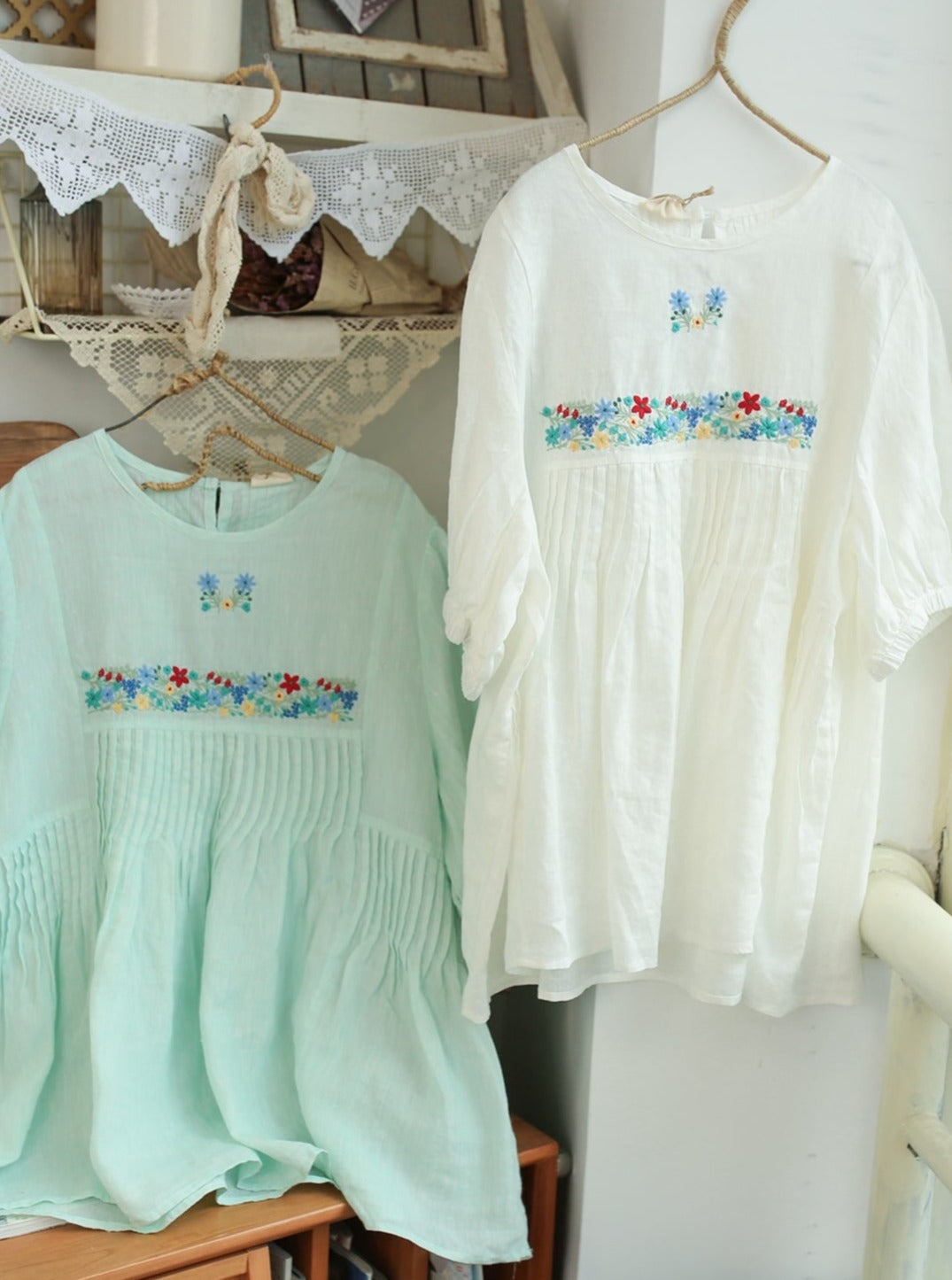 Farmcore Floral Embroidered Linen Top– The Cottagecore