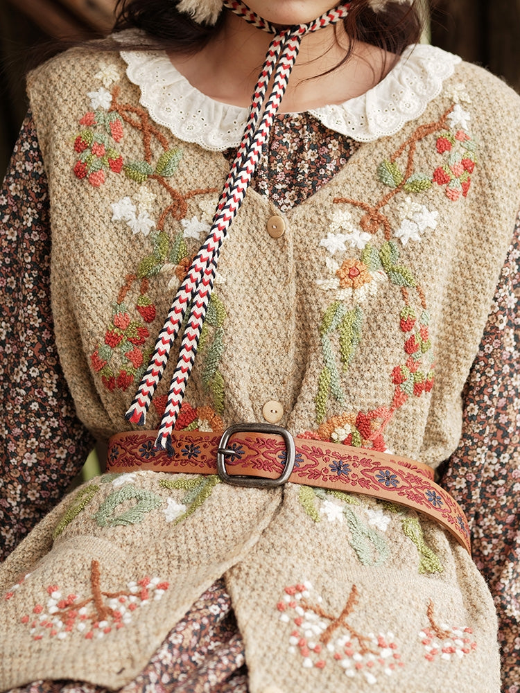 Vintage Embroidered Belt– The Cottagecore