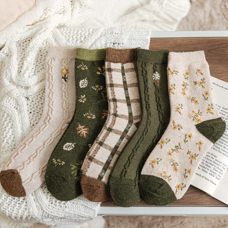 Cottagecore Floral Print Warm Winter Socks– The Cottagecore