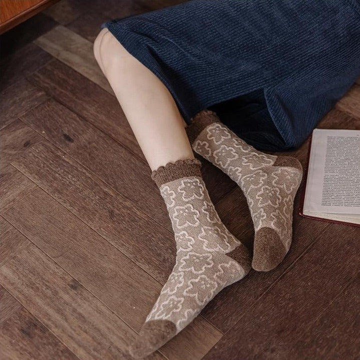 Cute Warm Thick Bear Socks– The Cottagecore