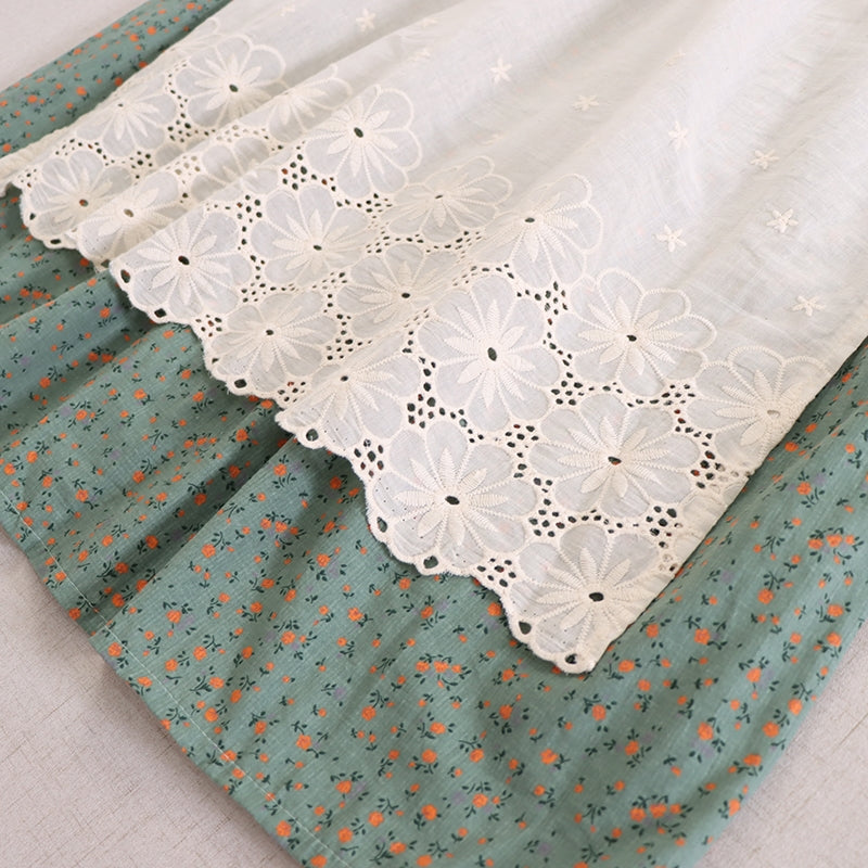 Lace Patchwork Floral Dress– The Cottagecore