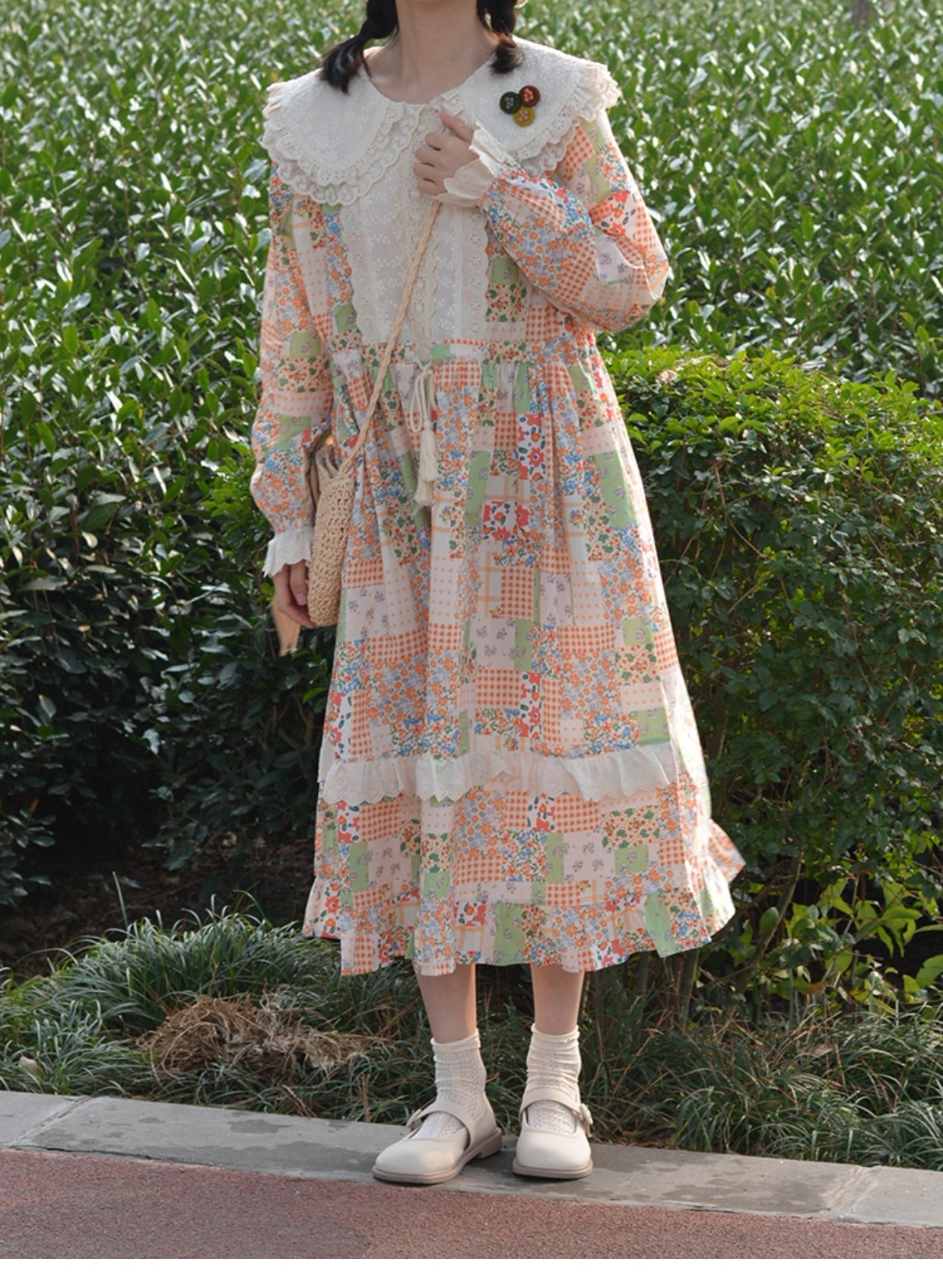 Prairie Style Patchwork Print Dress– The Cottagecore