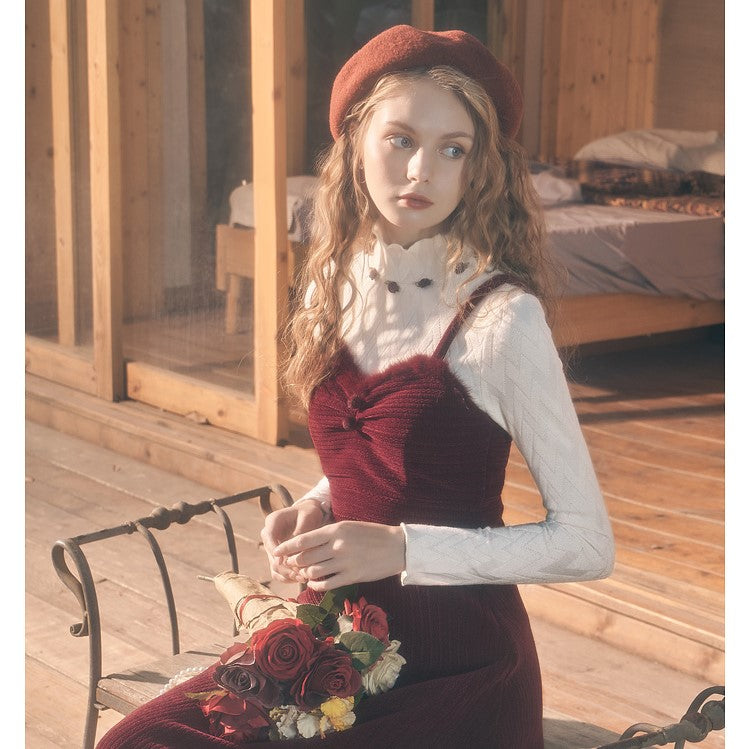 Vintage Romantic Rose Knitted Top– The Cottagecore