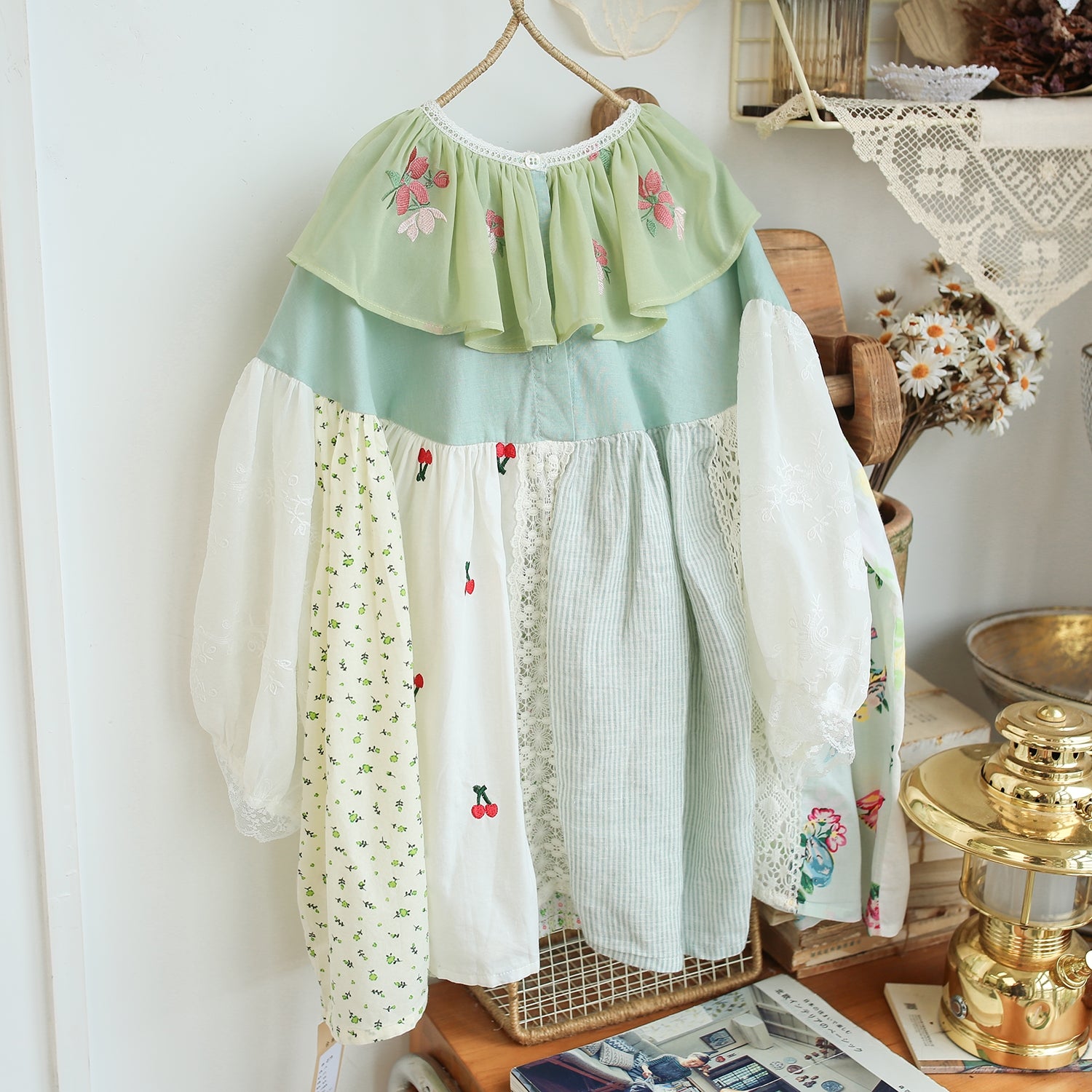 Naturecore Embroidered Patchwork Shirt– The Cottagecore