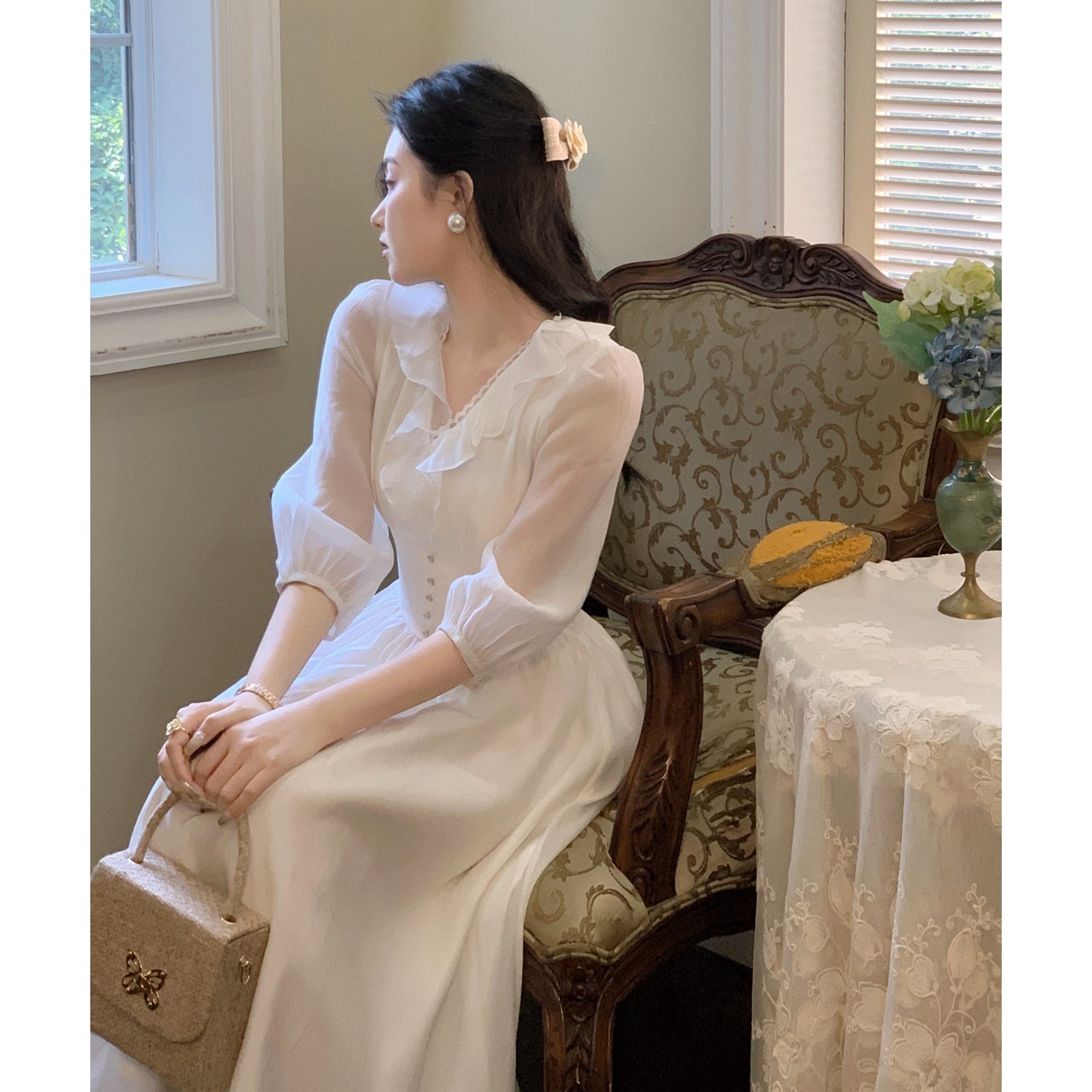 Princess Fairycore Ruffle Collar Dress– The Cottagecore