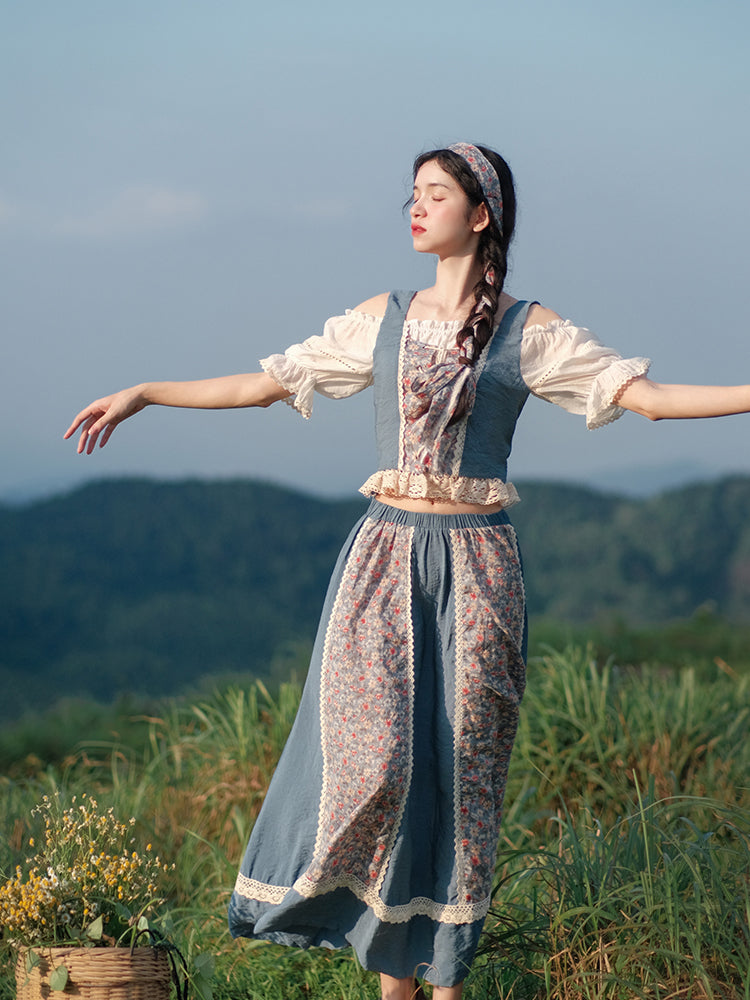 Countrycore Vintage Lace Floral 2Pcs Set– The Cottagecore