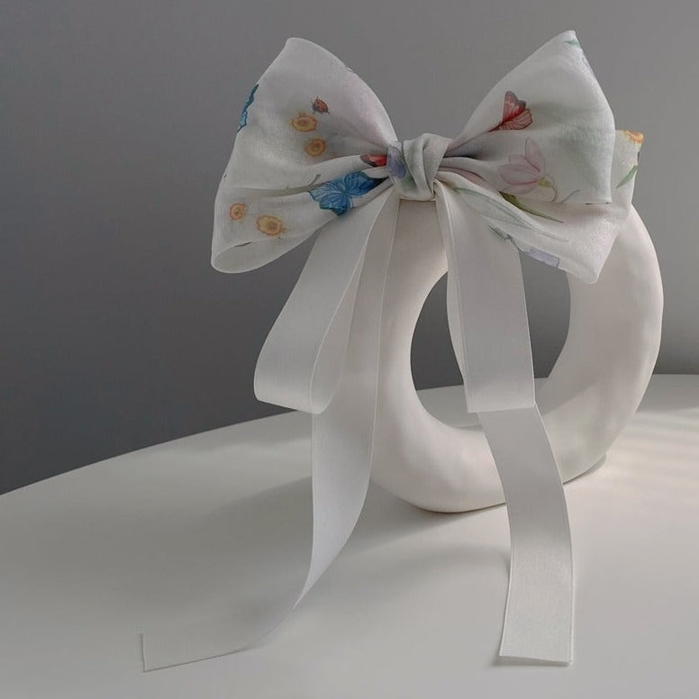 Cottagecore Floral Butterfly Print Hair Bow– The Cottagecore