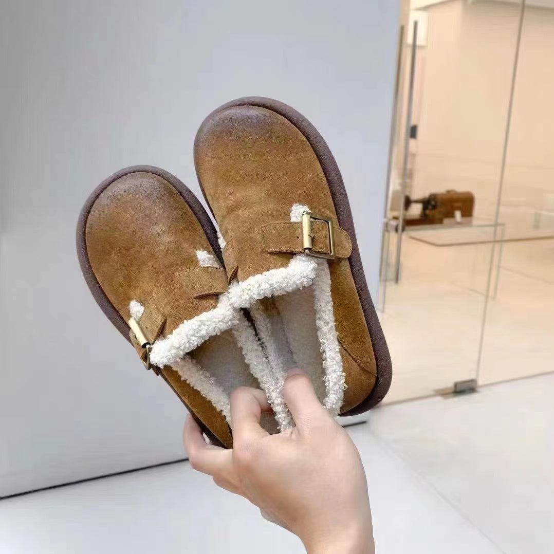 Fleece Lined Suede Leather Shoes– The Cottagecore