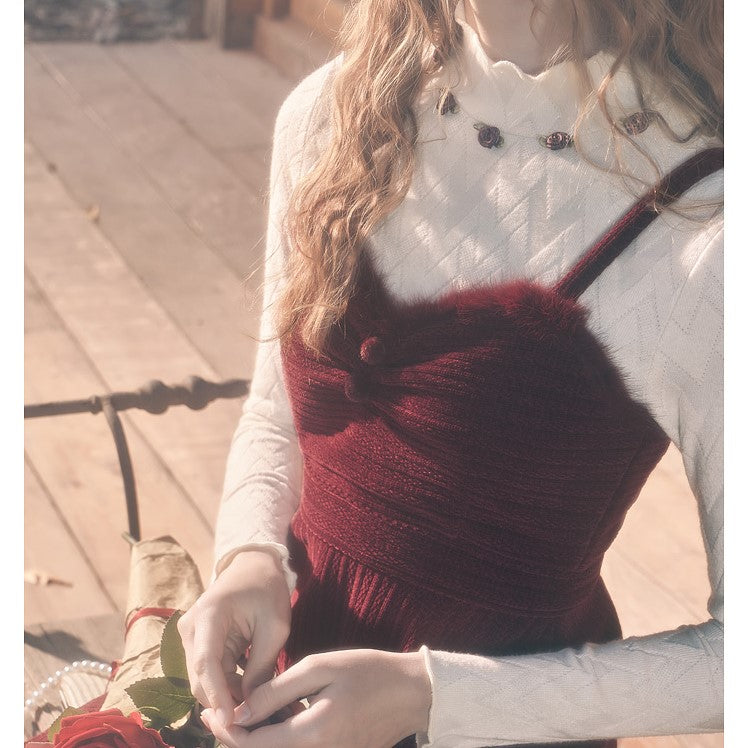 Vintage Romantic Rose Knitted Top– The Cottagecore