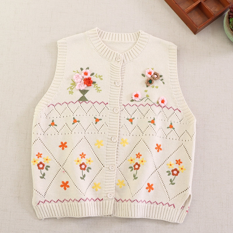 Spring Fresh Colors Knitted Vest– The Cottagecore