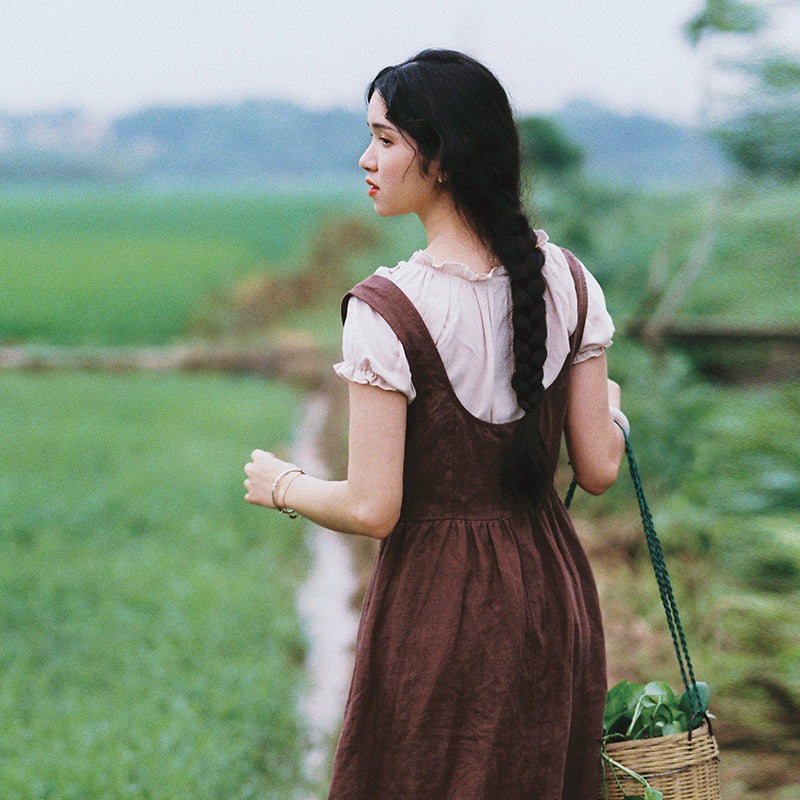 Cottage Core Farmcore Overall Dress Set– The Cottagecore