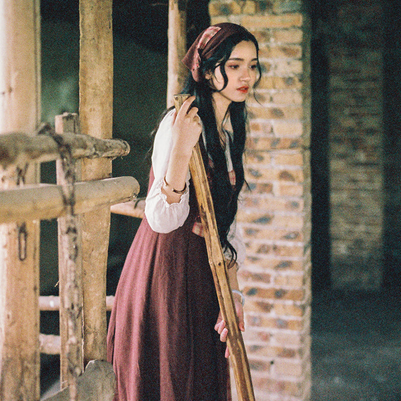 Countrycore Cinderella Patchwork Dress + Babushka– The Cottagecore