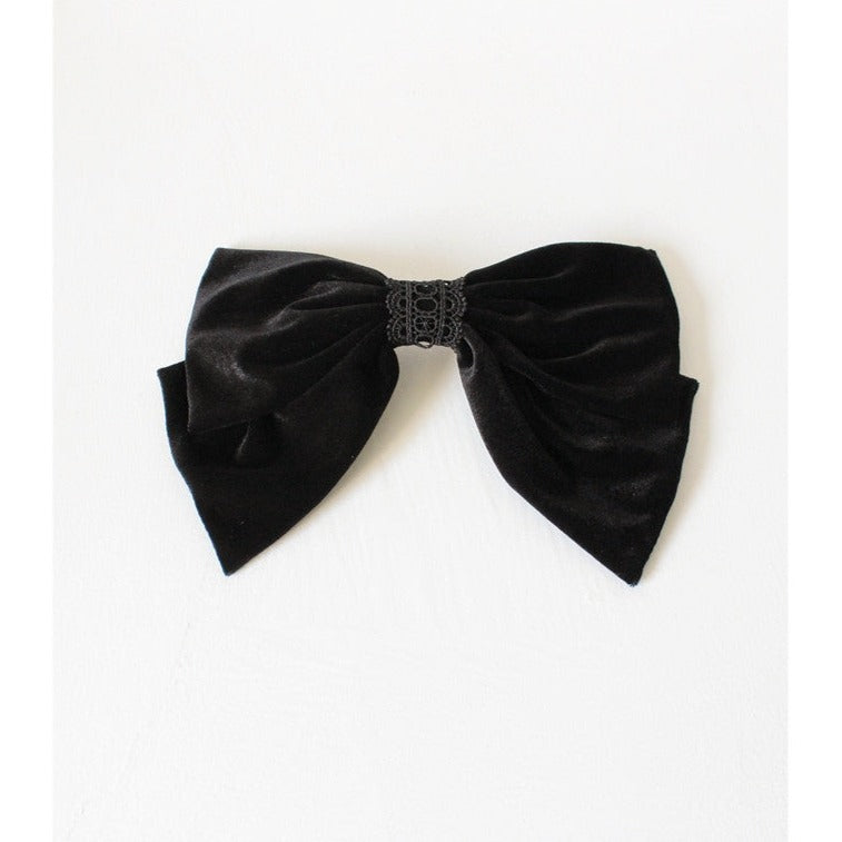 Velvet Lace Hair Bow– The Cottagecore