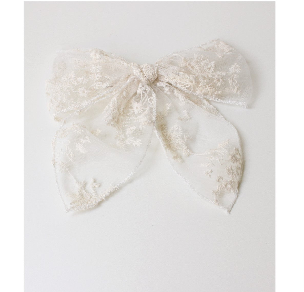 Lace Hair Bow Barrette– The Cottagecore