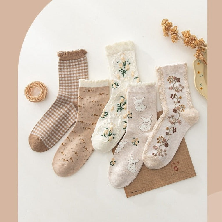 Mori Girl Cute Socks Set– The Cottagecore